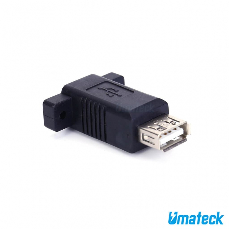 USB 2.0 Panel-Mount Type B female to Type A female coupler – Umateck ...