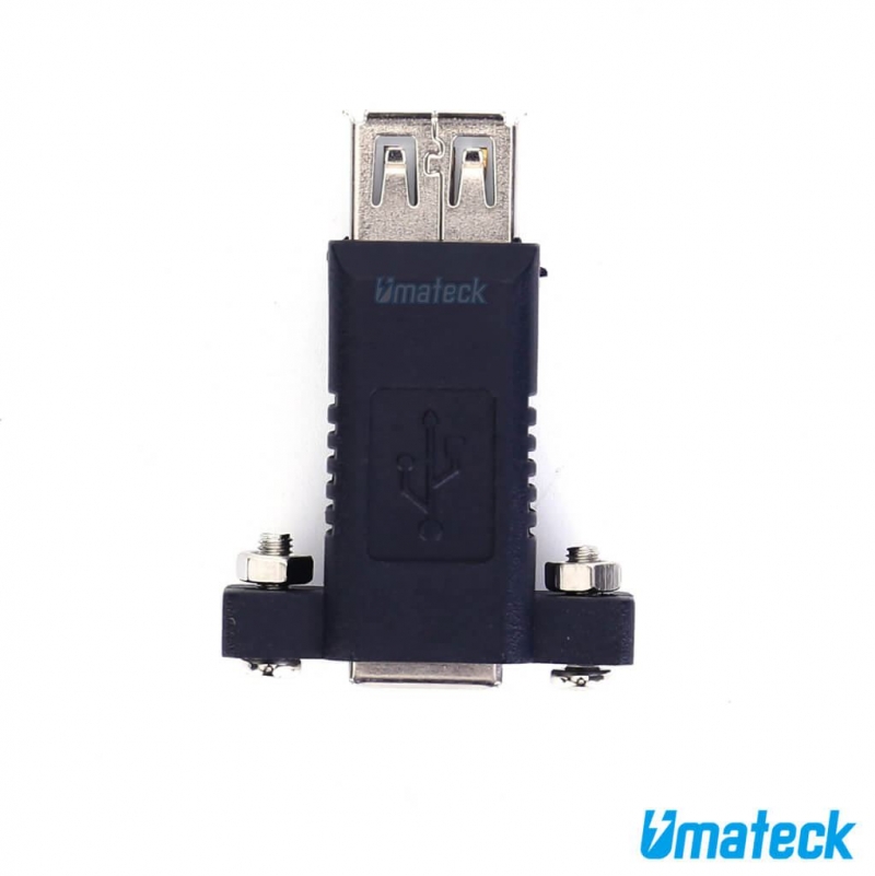 USB 2.0 Panel-Mount Type B female to Type A female coupler – Umateck ...